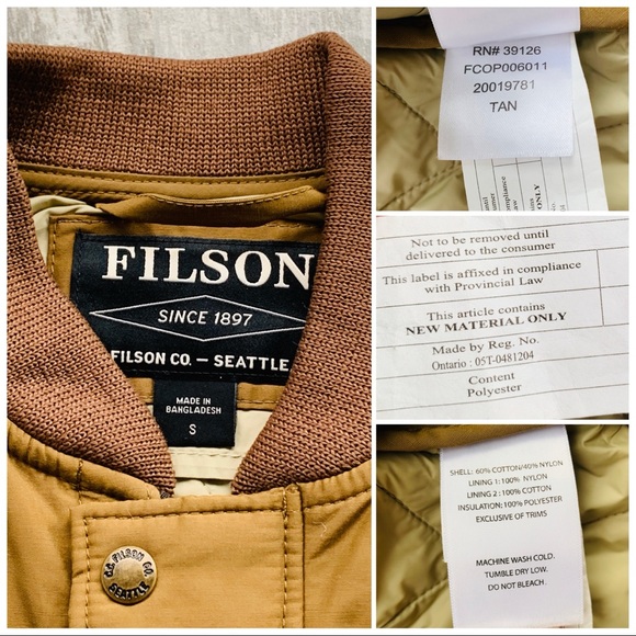 Filson | Jackets & Coats | Filson Vintage Lightly Padded Men Camo Tan ...
